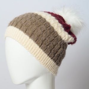 Accessories | Mocha Burgundy Pom Hat | Poshmark